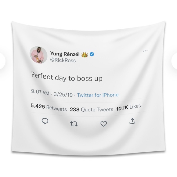 Etsy | Wall Decor | Rick Ross Twitter Quote Flag | Poshmark